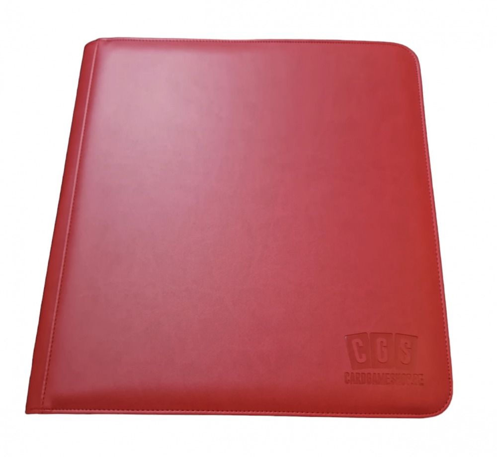 CGS Custom Brand 12-Pocket Zipped Premium Binder Rood | Cardgameshop