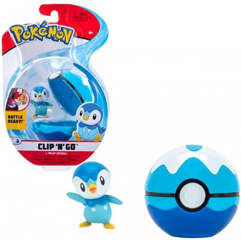 Pokémon Clip ’N Go - Piplup + Poké Ball | Cardgameshop