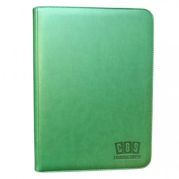 CGS Custom Brand 9-Pocket Zipped Premium Binder - Groen | Cardgameshop