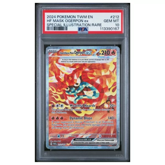 PSA 10 Pokémon TWM EN #212 HF Mask Ogerpon ex Special Illustration Rare ...